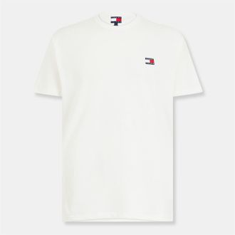 Tommy Jeans T-Shirt f&uuml;r Herren,Abzeichen (Ecru)