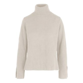 Bomboogie Femme, Pulls, Beige, Taille: 38 FR Pull Col Roul&eacute; M&eacute;lange de Coton