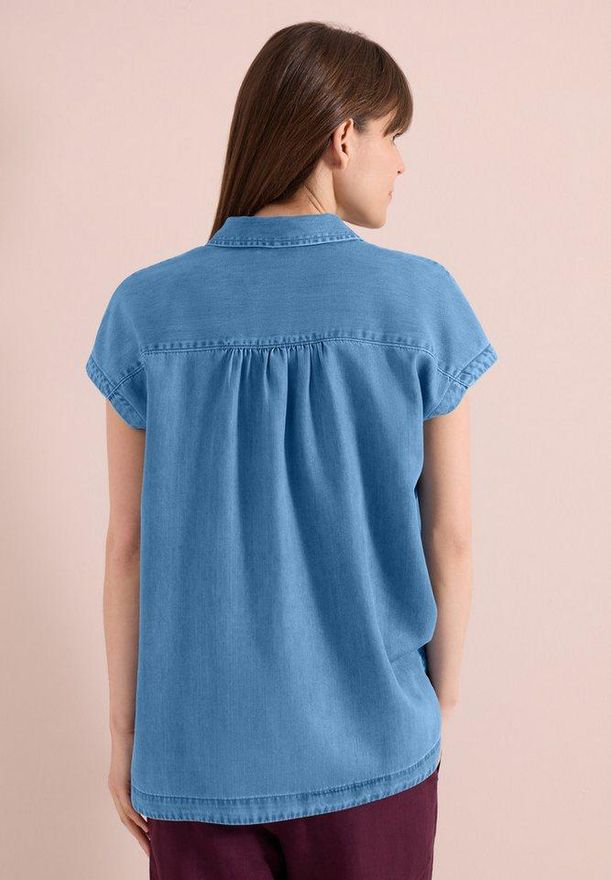 Jeansbluse mit Knopfleiste