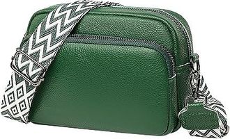 Generic Sac &agrave; bandouli&egrave;re tendance 2023 avec bandouli&egrave;re en cuir de vachette - Petit sac carr&eacute; pour ordinateur - Pour femme, Vert, taille unique