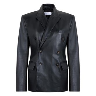 Giuseppe Di Morabito Doppelreihiger Blazer aus Leder - - Jackets - Damen - Schwarzk - XS