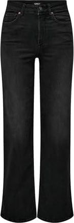 Only Bestseller A/S ONLMADISON Blush HW Wide DNM CRO099 Noos Pantalon en Jean pour Femme Noir d&eacute;lav&eacute; Taille XL 30, Washed Black, XL x 30L