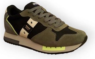 Blauer U.S.A. QUEENS01, Sneakers Low, Chaussures Mode Casual, Military Black, 43 EU