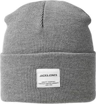 Jack & Jones Jaclong Knit Noos Bonnet pour Femme, Gris, Taille Unique