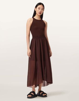 AllSaints Zenia - Robe - Marron amer-Brown