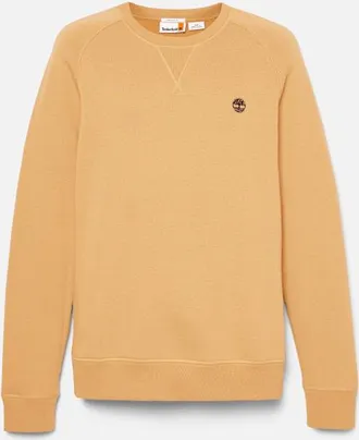 Timberland Exeter River Sweatshirt mit geb&uuml;rsteter R&uuml;ckseite und Rundhalsausschnitt f&uuml;r Herren in Gelb, Herren, Gelb, Gr&ouml;&szlig;e