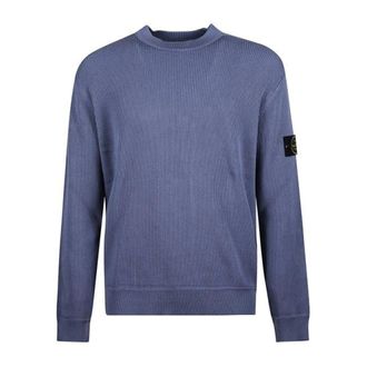 Stone Island Homme, Pulls, Bleu, Taille: XL Pull ras du cou avec logo
