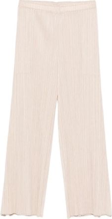 Issey Miyake Femme, Pantalons, Beige, Taille: 44 FR Pantalon Pliss&eacute;