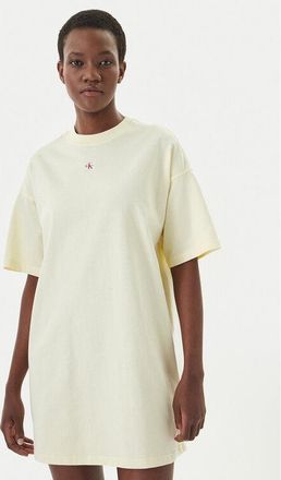Calvin Klein Jeans Kleid f&uuml;r den Alltag LV047F228G Hellgelb Oversize