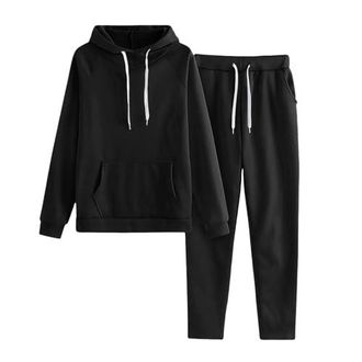 Generic Ensemble de v&ecirc;tements de sport pour femme - Surv&ecirc;tement deux pi&egrave;ces pour femme - Pull &agrave; capuche d&eacute;t&eacute; pull &agrave; manches longues veste de sport &agrave; capuche v
