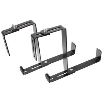 NUOBESTY H&auml;ngepflanzgef&auml;&szlig;e Pflanzenhalterung 2 St&uuml;ck mit Robusten Drahthaken Einziehbare Gel&auml;nderhalter f&uuml;r Garten Terrasse und Balkon