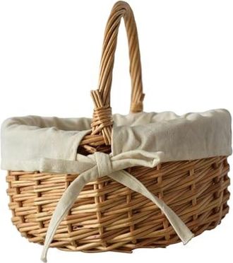 Generic de rangement alimentaire - de mariage pour demoiselle dhonneur | de demoiselle dhonneur en rotin, de mariage avec noeud papillon avec poignée, paniers