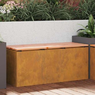 vidaXL vidaXL Banc de jardin Rouill&eacute; 100 x 40 x 43 cm