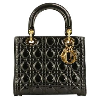Dior Pre-owned Lady Dior Lackleder Handtasche - - Pre-owned - Damen - Schwarzk - ONE SIZE