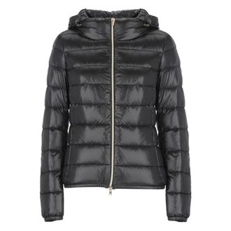 Herno Femme, Vestes, Noir, Taille: 36 FR Doudoune Noire &agrave; Col Haut