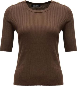 Max Mara Pull Riviera avec boutons - Femme - Pulls - Brun - Taille: 40 FR