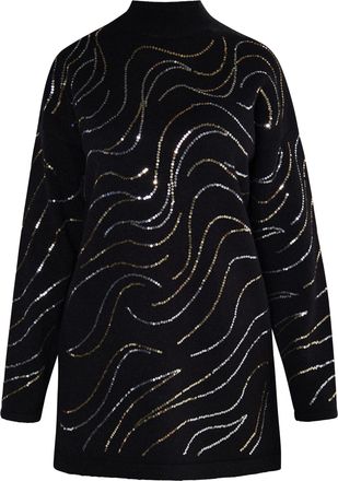 Usha Strickpullover Damen schwarz