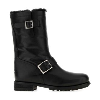 Jimmy Choo London Biker Mid - - Shoes - Damen - Schwarzk - 36 EU