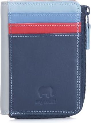 Mywalit Petit Porte-Monnaie zipp&eacute; en Cuir, Multicolore, 3 Cartes, fen&ecirc;tre pour Carte didentit&eacute;, Poche pour pi&egrave;ces de Monnaie, Bleu Marine, Compacte