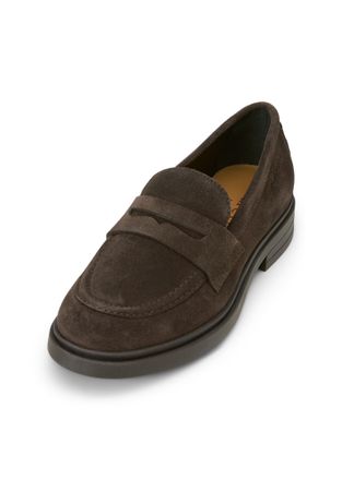 Marc O'Polo Loafer MARC OPOLO aus ge&ouml;ltem Veloursleder, Damen, Gr. 36, braun (burnt coffee), Obermaterial: 100% Leder, unifarben, Schuhe Loafer, Topseller