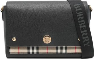 Burberry Hobo Bags - Textured Calf Grain Leather Bag - Gr. unisize - in Schwarz - f&uuml;r Damen