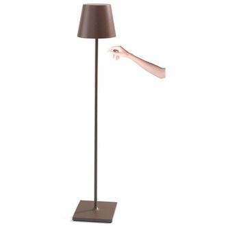 Zafferano Lampe led rechargeable et dimmable Poldina Pro xxl Corten 150 cm avec batterie jusqu&agrave; 12 heures