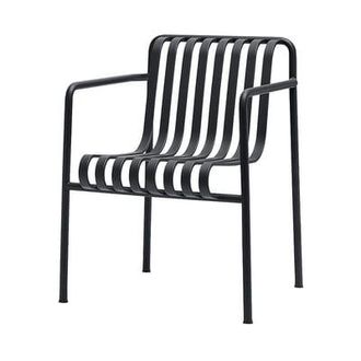 HAY Fauteuil empilable Palissade - Noir - Peinture époxy - Designer Ronan & Erwan Bouroullec