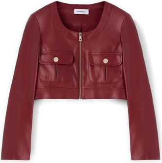 Motivi Femme, Vestes, Rouge, Taille: 38 FR Veste Courte Cropp Fit