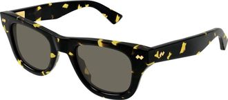 Bottega Veneta Lunettes de soleil rectangulaires - Homme - Accessoires - Brun - Taille: 48 MM