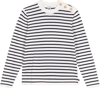 Petit Bateau Damen A0CII Baby Pullover, Weiß/Blau, M