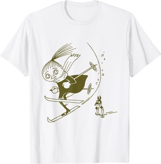 Moomin Olive Mymble Skifahren Winter Spiele Sport T-Shirt