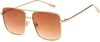 Generic Lunettes de soleil carrées en métal vintage 2025 pour vacances, pare-soleil décoratif (couleur : C, taille : moyen), D, Taille unique