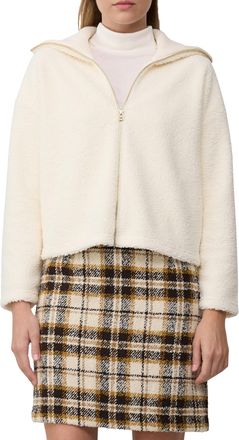 s.Oliver Jacke aus Teddy-Plüsch mit Strick-Kragen und Reißverschluss