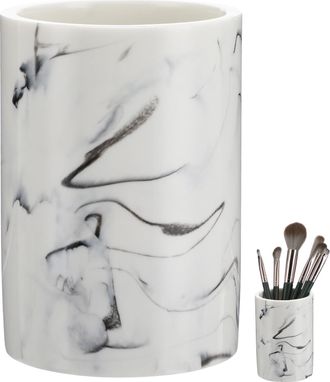 BESPORTBLE Veemoon Marmorierter Gurgelbecher aus Kunststoff, kompakter Zahnb&uuml;rstenbecher f&uuml;r Badezimmer und Zuhause, kreativer Mundwasserbecher mit glatter Oberf