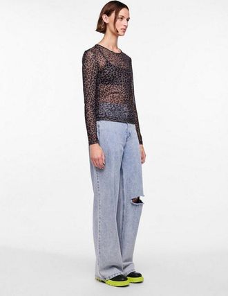 Pieces Langarmshirt Ninni (1-tlg) Plain/ohne Details