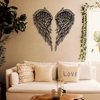 Hanah Home Stylish Black Decorative Metal Wall Accessory, 32 x 70 cm | 100% Steel, 1.5 mm Thickness | Lightweight 1.1 kg | Perfect for Modern Home Decor