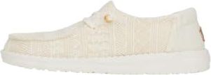 HeyDude Hey Dude Mocassins Wendy en Dentelle au Crochet pour Femme, Blanc/doré, 42 EU