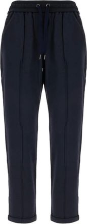 Brunello Cucinelli Femme, Pantalons, Bleu, Taille: 42 FR Pantalon de surv&ecirc;tement avec Monili
