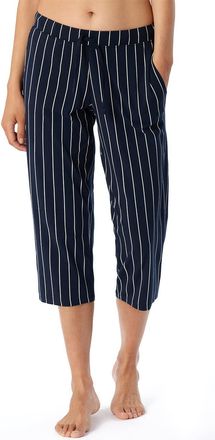 Schiesser Damen Schlafhose 3/4-lang Baumwolle Stretch Single-Jersey-Qualität - Mix + RelaxPyjamaunterteil, grau-jaspe_179270, 38