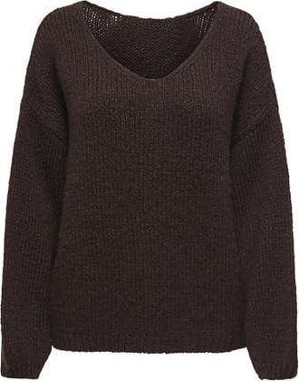 Jacqueline de Yong JdY Jdydinea L/S Reversible Pullov. KNT Noos Dinea Pull, Gâteau au Chocolat, M Femme