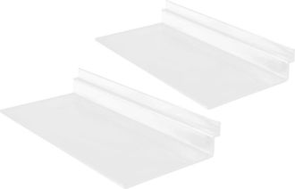 Angoily 2 Stück Teiliges Transparentes Slatwall Schuhregal aus Wandmontierbares Schuhdisplay mit Modernem Design Platzsparendes Schuhaufbewahrungssystem für S