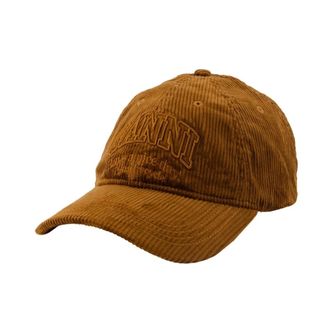 Ganni Cord-Kappe - - Accessories - Damen - Braun - ONE SIZE