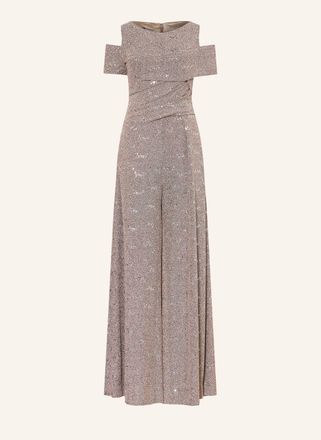 Talbot Runhof Talbot Runhof Jumpsuit Aus Jersey Mit Glitzergarn silber
