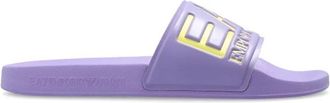 Emporio Armani Rubber Slides With Logo - - Shoes - Damen - Lila - 36 EU