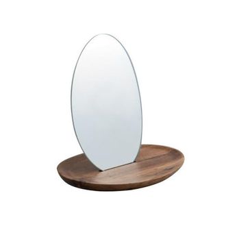 Spirella Miroir de Maquillage &agrave; Poser Miroir de beaut&eacute; Miroir cosm&eacute;tiques Miroir de courtoisie avec Tablette Alesia Bois Acacia
