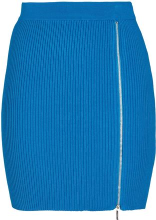 8 by YOOX VISCOSE BLEND MINI SKIRT WITH ZIP DETAIL