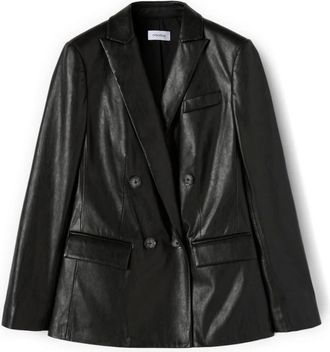 Motivi Femme, Vestes, Noir, Taille: 44 FR Veste Blazer Crois&eacute;e &agrave; Revers