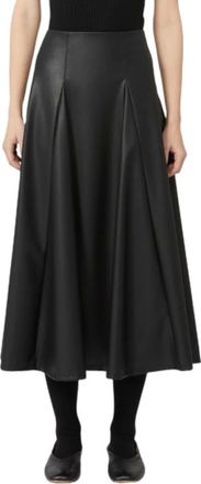 Max Mara Femme, Jupes, Noir, Taille: 38 FR Jupe Midi évasée avec pinces à la taille