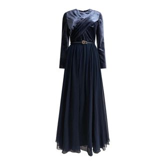 Elie Saab Femme, Robes, Bleu, Taille: 40 FR Womens Robes Clothing Blue Aw24