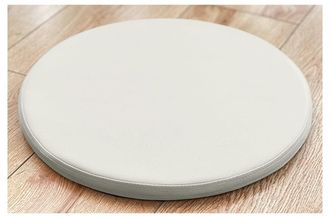 Generic Rundes Leder Stuhlkissen Sitzkissen, Memory-Schaum Barhocker Kissen, rutschfeste Stuhlauflage, Sitzkissen Geeignet for Esszimmer Wohnzimmer(Beige Whit